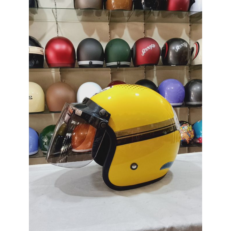 Jual AIZO Helm Motif Minion Warna Kuning Berlabel Glossy SNI Bisa COD ...