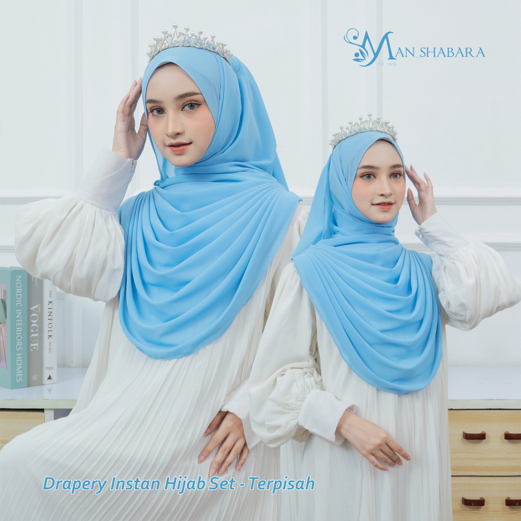 Jual DRAPERY INSTAN HIJAB SET MALAYSIA/HIJAB DRAPERY DEPAN TER-PISAH ...