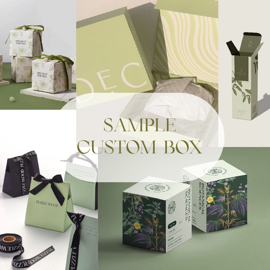 Jual Sample Custom Box Satuan Skincare Lilin Packaging Hampers | Shopee ...