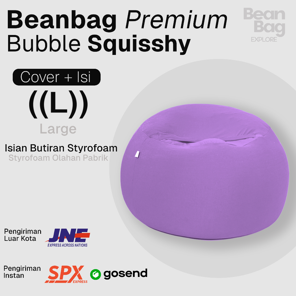 Jual BEAN BAG ELASTIS BUBBLE PLUS ISI - POLYSTER STRETCH - BEAN BAG GUMMY BEAN BAG SQUISHY BEAN ...