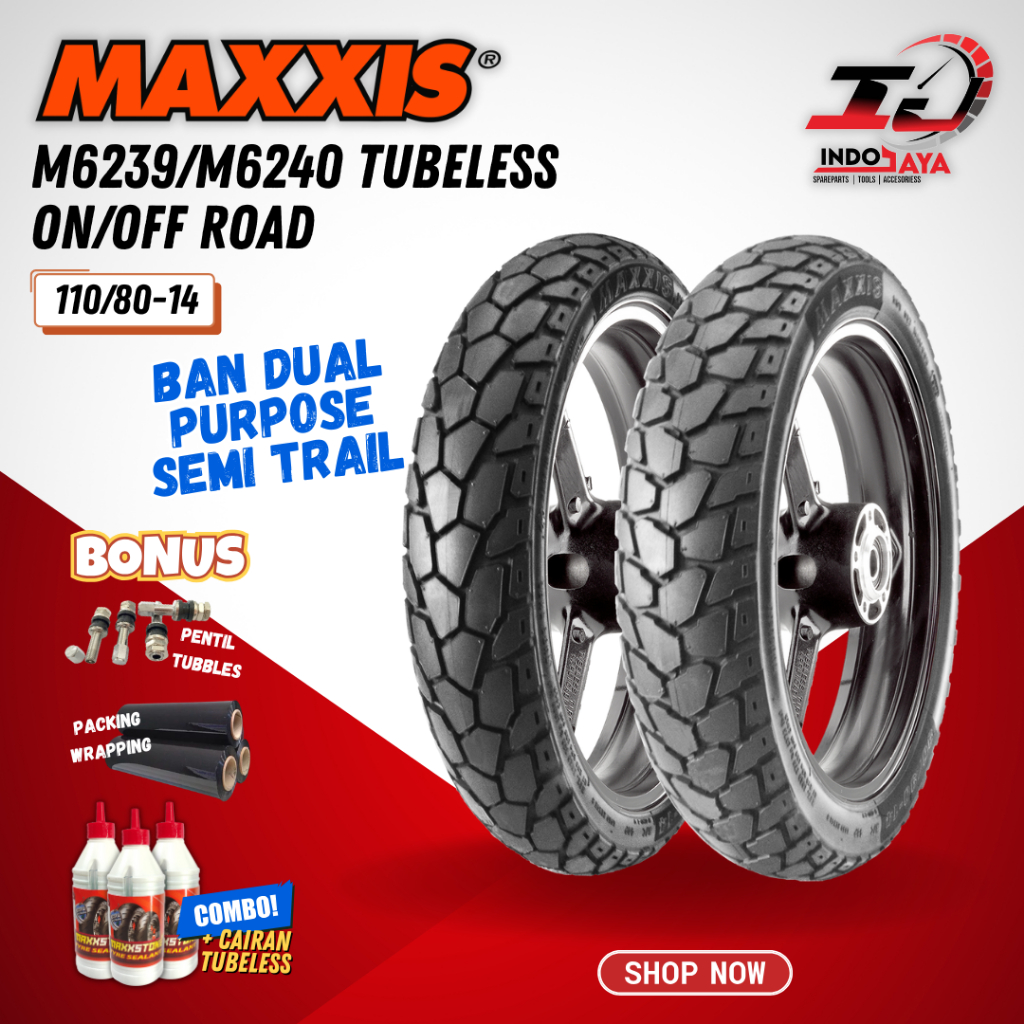 Jual (READY COD) BAN MAXXIS TUBELESS M6239 / M6240 (110/80-14) BAN ...
