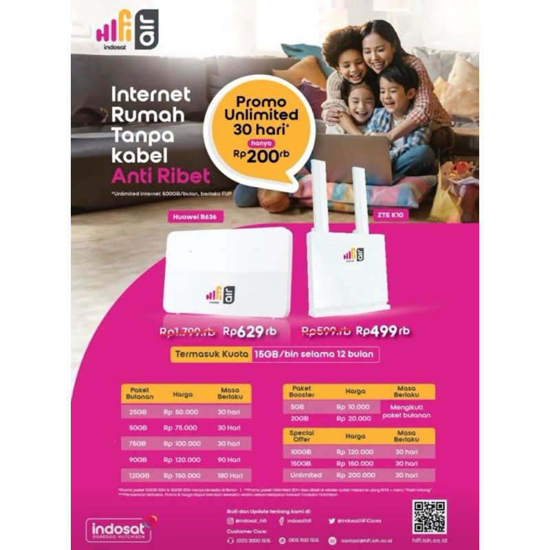 Jual INDOSAT HIFI AIR - PROMO UNLIMITED INTERNET BROADBAND | Shopee ...