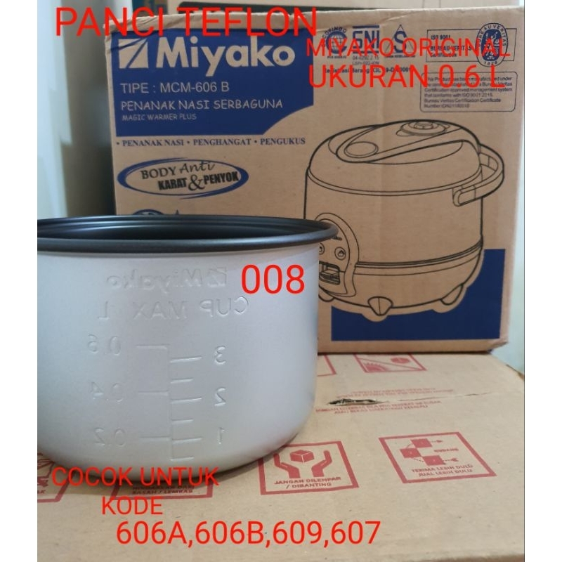 Jual Panci rice cooker miyako 606 0.6L Original - kingelectronicmedan ...