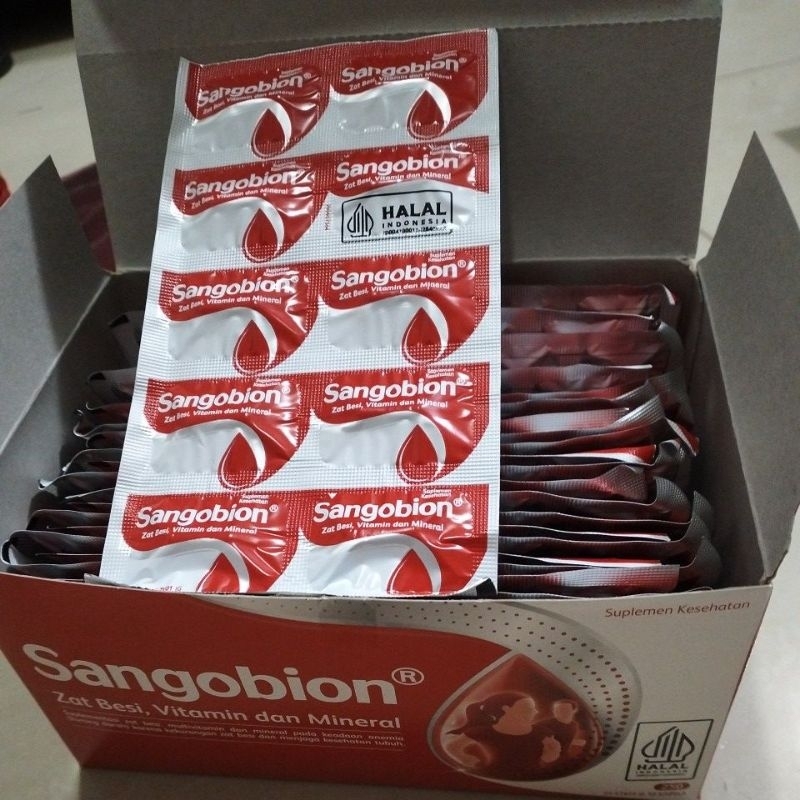 Jual Obat suplemen - Sangobion kapsul Penambah darah 1 papan 10 biji ...