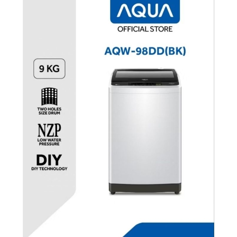 Jual Mesin Cuci AQUA 9 Kg Top Loading JAPAN AQW-98DD | WASHING MACHINE ...