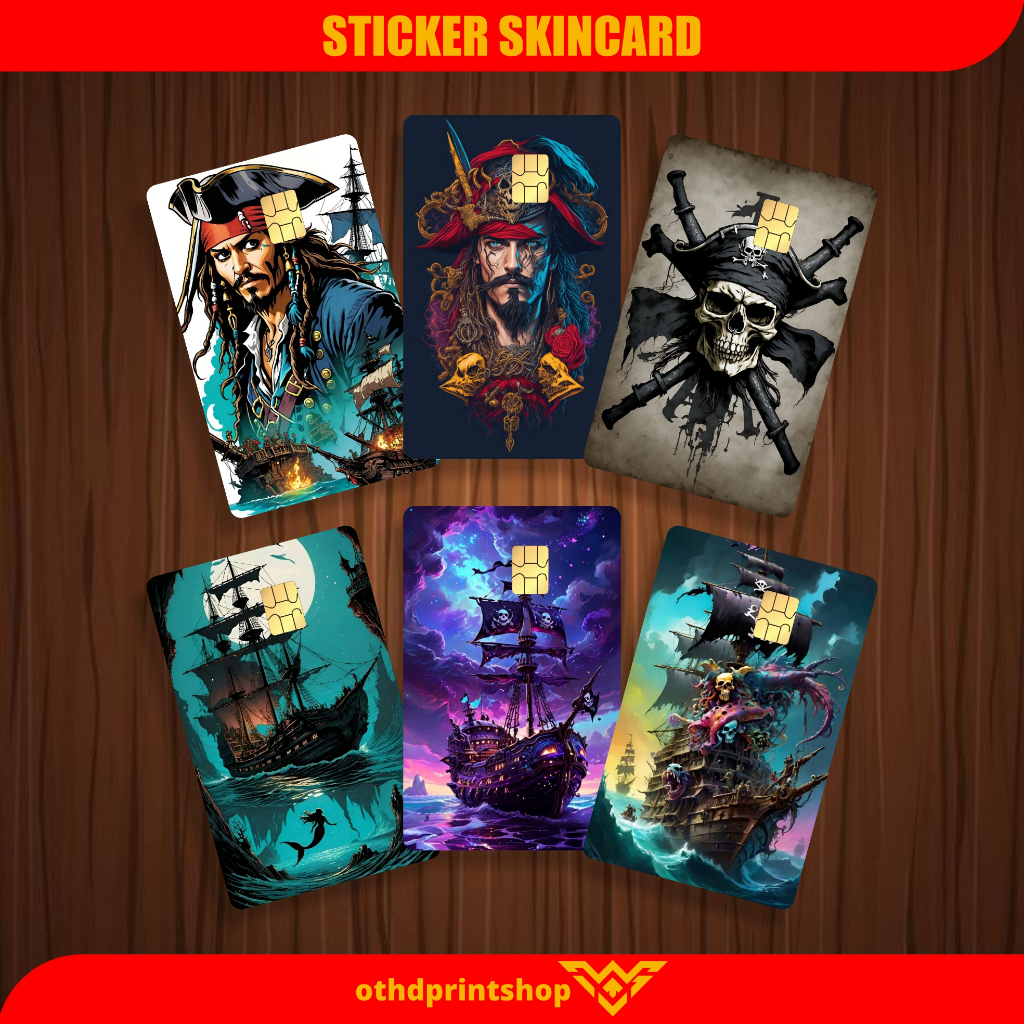Jual Stiker ATM Skincard Jack Sparraw Sticker Kartu Atm SPESIAL Stiker ...