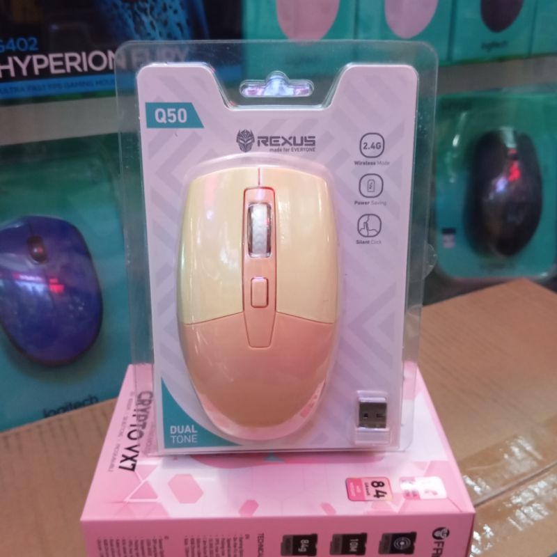 Jual REXUS Q50 MOUSE WIRELESS DUAL TONE | Shopee Indonesia