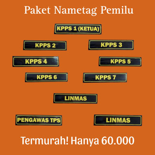 Jual Paket Nametag Lengkap untuk Pemilu - Paket Nama Petugas KPPS ...