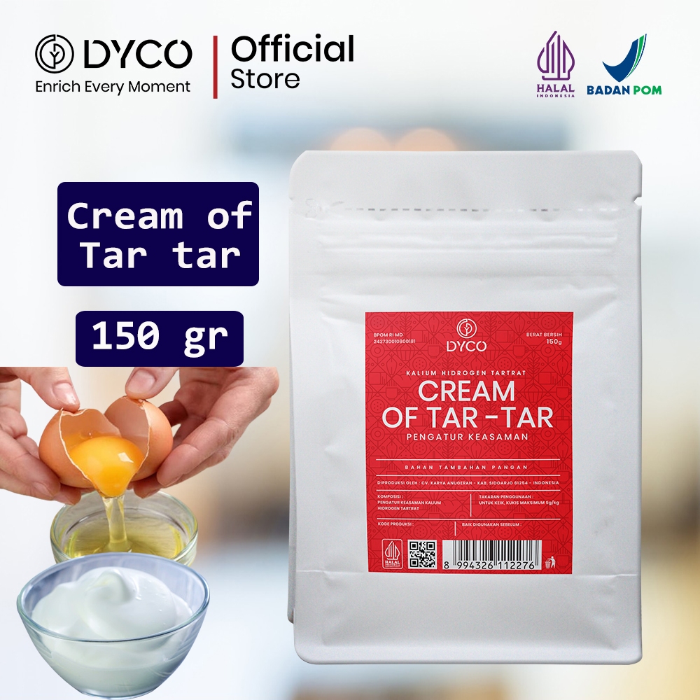 Jual Cream of Tar-tar tartar Krim tartar DYCO 150 gr pengembang Putih ...