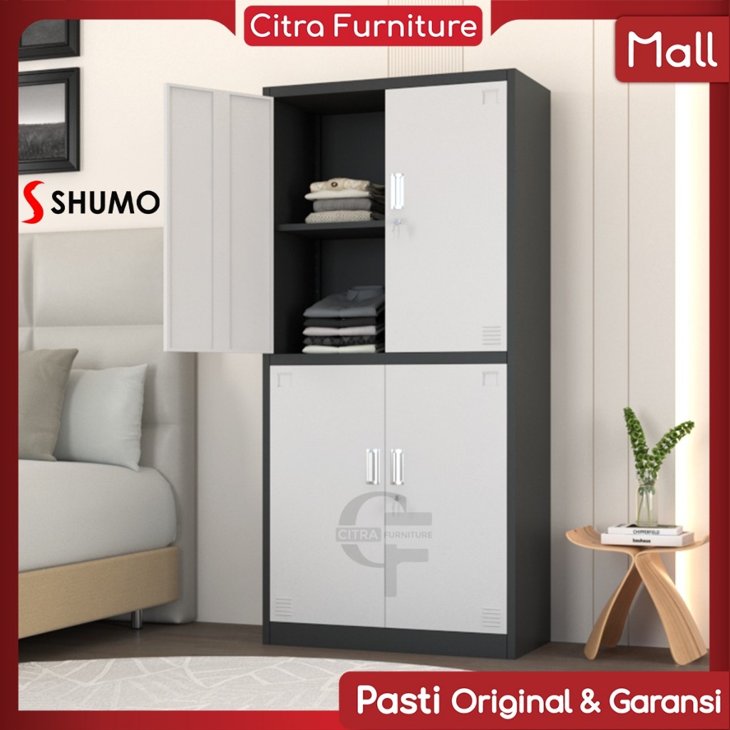 Jual Citra Furniture SHUMO Lemari Pakaian Baju 2 Pintu Besi Full Rak ...