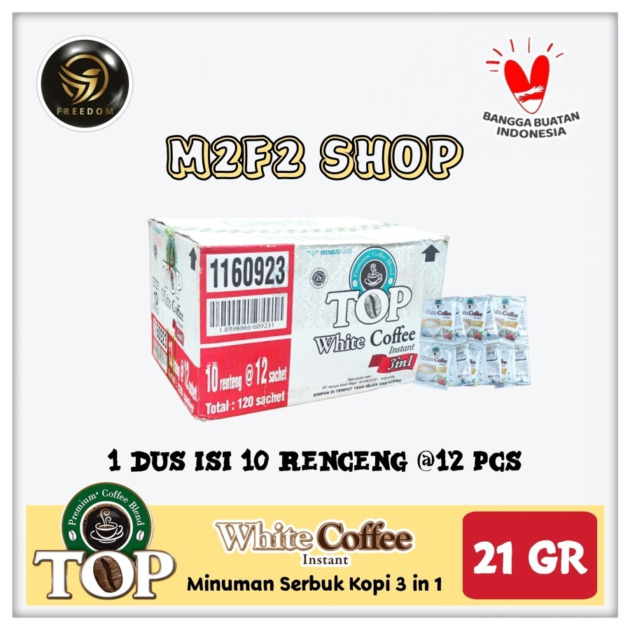 Jual Kopi TOP White Coffee Instant Sachet - 21 gr (Kemasan Karton) | Shopee Indonesia