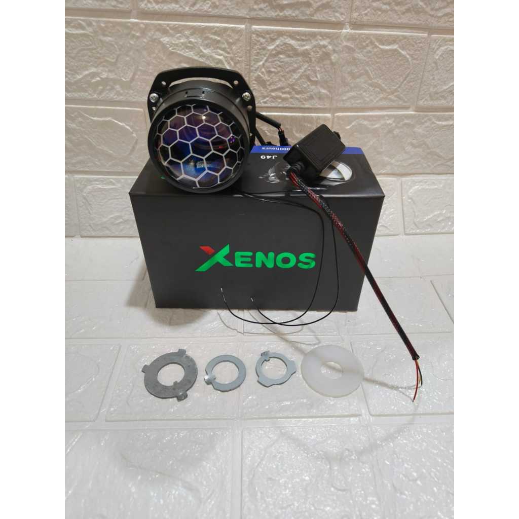 Jual LAMPU Bilens LED projector HEXAGON blue lens biled Bi-led XENOS 2. ...