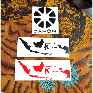 Jual stiker logo dahon dan peta Indonesia cutting sticker gowes sepeda ...