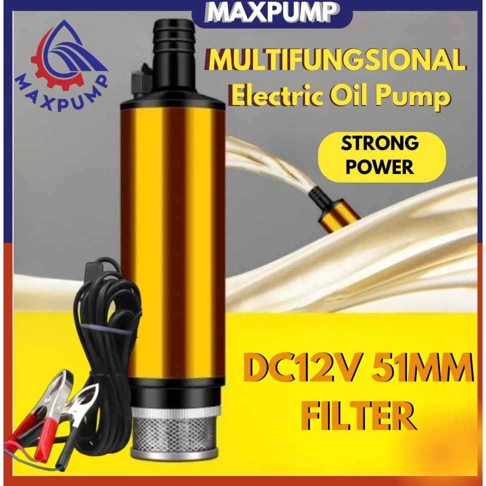 Jual MAXPUMP DC12V 51MM FILTER Pompa Minyak Diesel Pump Mini Sedot ...
