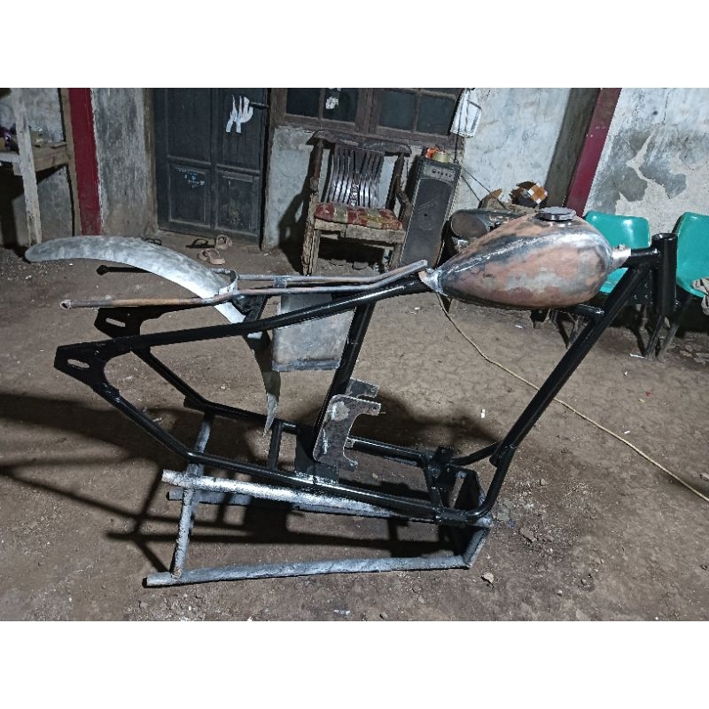 Jual rangka Chopper PNP Honda gl Tiger Mega pro | Shopee Indonesia