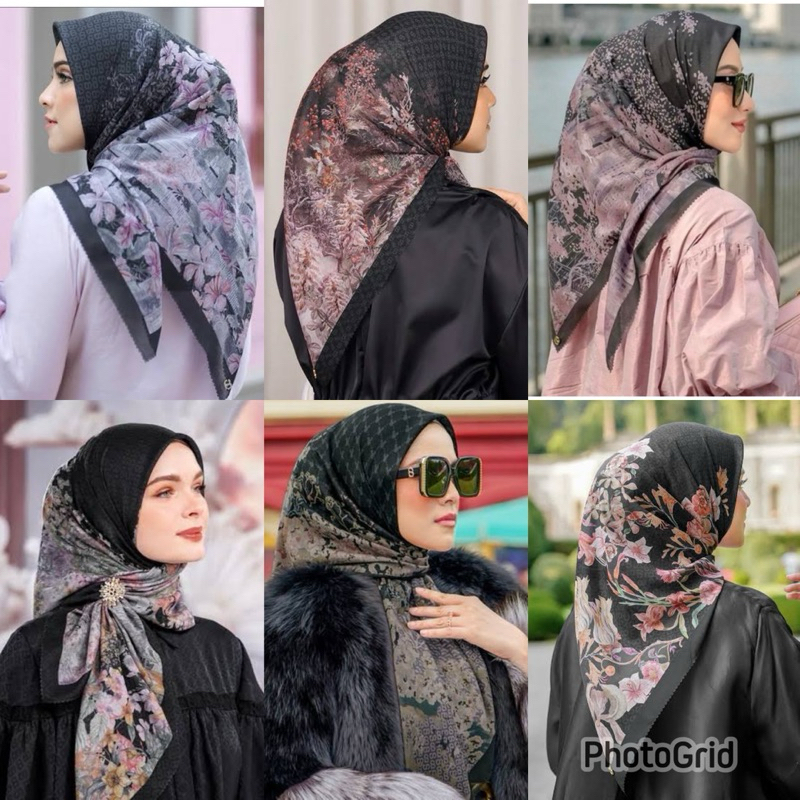 Jual Buttonscarves Black New Lengkap box Buttonscarves Original ...
