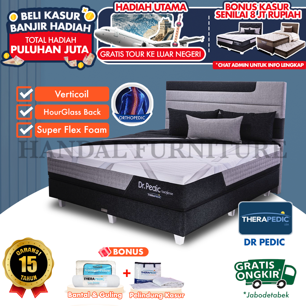 Jual Therapedic Set Kasur Spring Bed Dr. Pedic | Shopee Indonesia