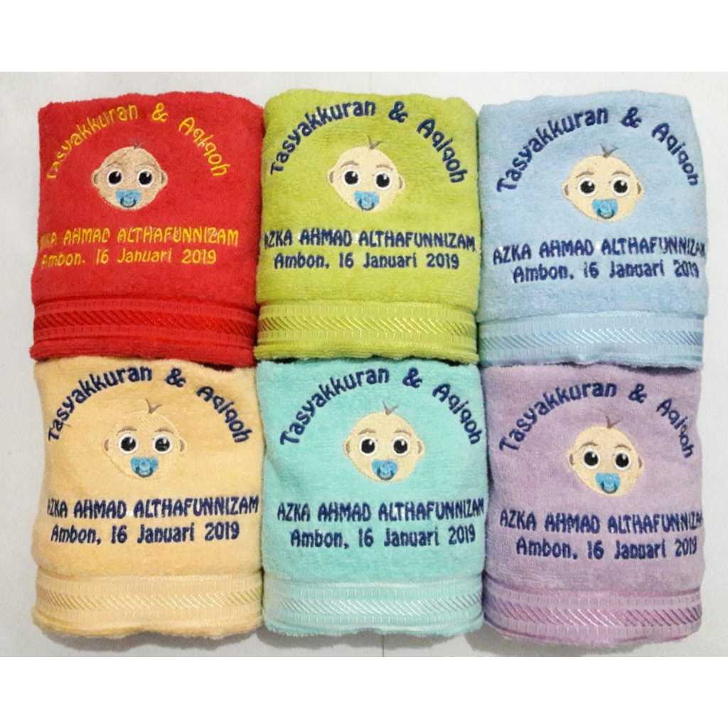 Jual HANDUK 30 X 70 & 50 X 100 BORDIR ( CUSTOM ) | Shopee Indonesia