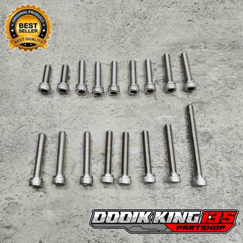 Jual BAUT L BAUT BAK CALTER KALTER SET RX KING ASLI STAINLESS PREMIUM ANTI KARAT | Shopee Indonesia