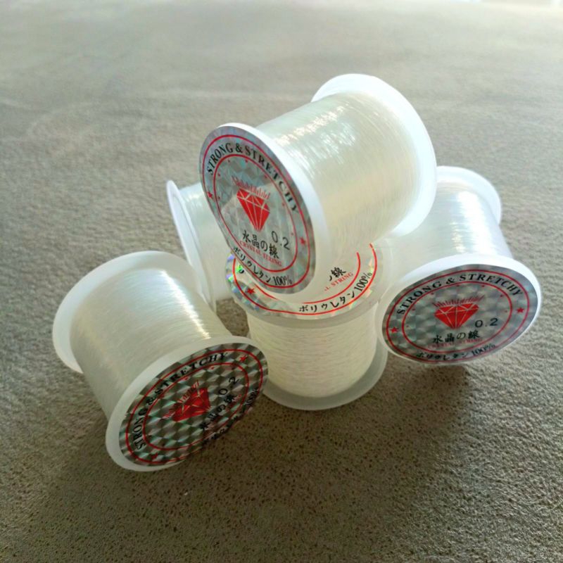 Jual Benang Transparan / Benang Nilon 0,2 mm 1 Roll [AJ] | Shopee Indonesia
