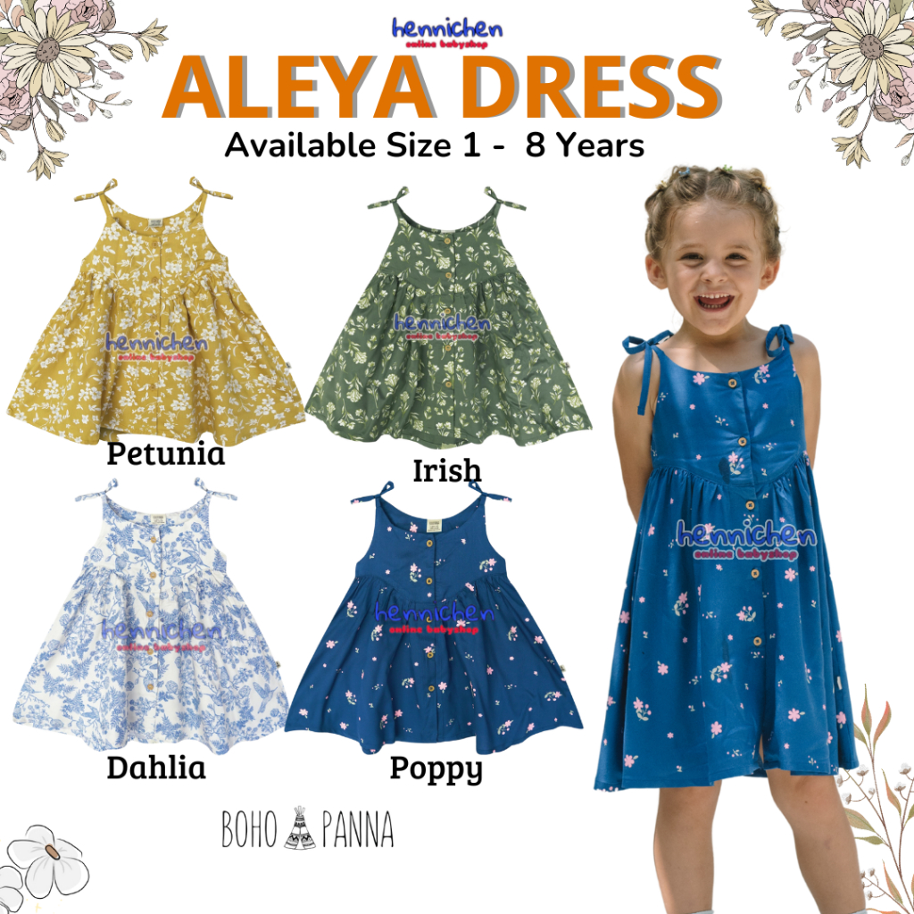 Jual Bohopanna Aleya Dress / Noe Dress 1-8 Tahun Dress Summer / Dress Kutung Anak Perempuan ...