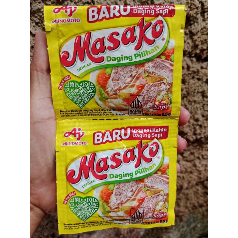 Jual Masako Kaldu Penyedap Rasa Sapi Renceng isi 12 sachet | Shopee ...