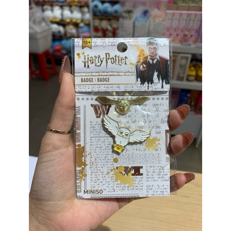 Jual Miniso Harry Potter Hedwig & Golden Snitch Badges | Shopee Indonesia