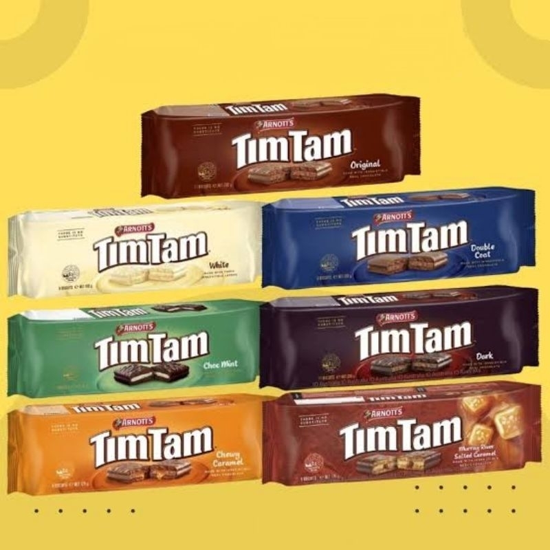 Jual ARNOTTS TIM TAM Original / Chewy Caramel / Double Coat / Dark Choco - TimTam Biscuit ...