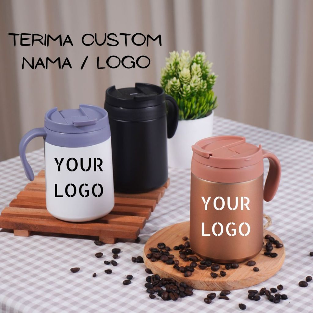 Jual Mug Gelas Kopi / Coffee Stainless Steel Custom (SUS 304) 500 ml ...