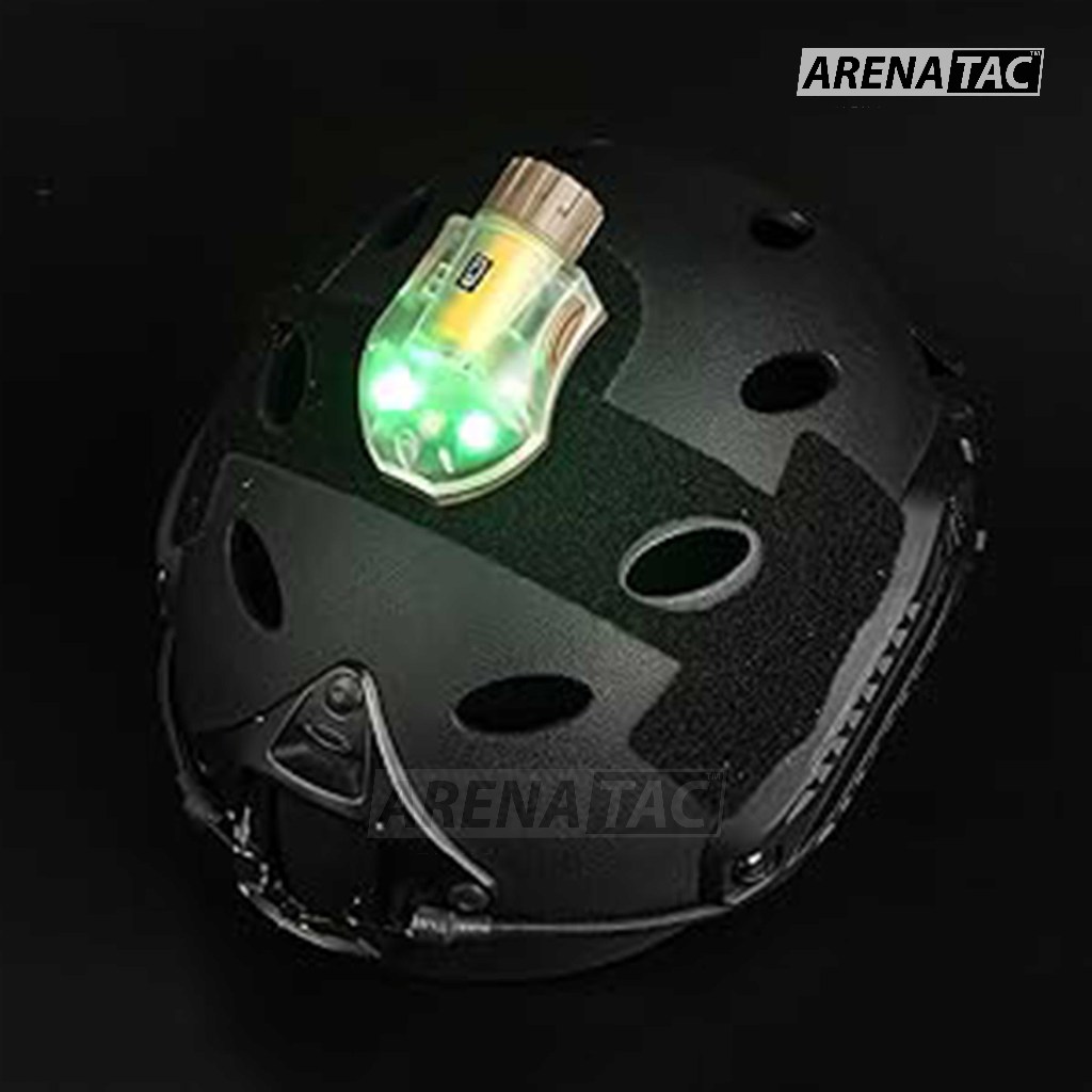 Jual Lampu Helm Taktis Strobo IR + Lampu Strobo Hijau 5 Kecepatan ...