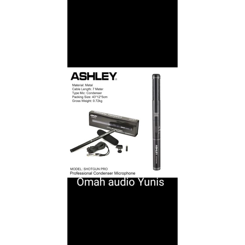 Jual MICROPHONE CONDENSOR ASHLEY SHOTGUN PRO | Shopee Indonesia