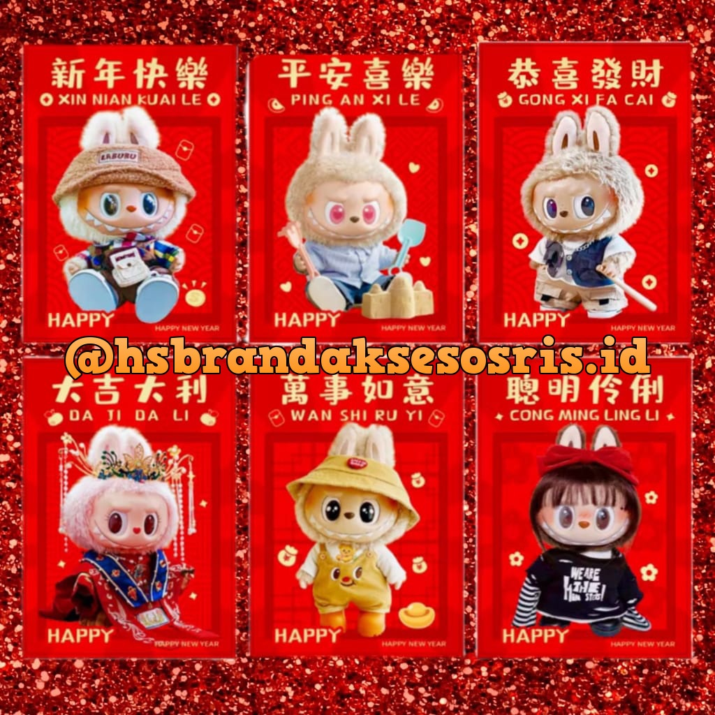 Jual (6LEMBAR) ANGPAO LABUBU VIRAL / ANG PAO IMLEK LABUBU / ANGPAU ANAK ...