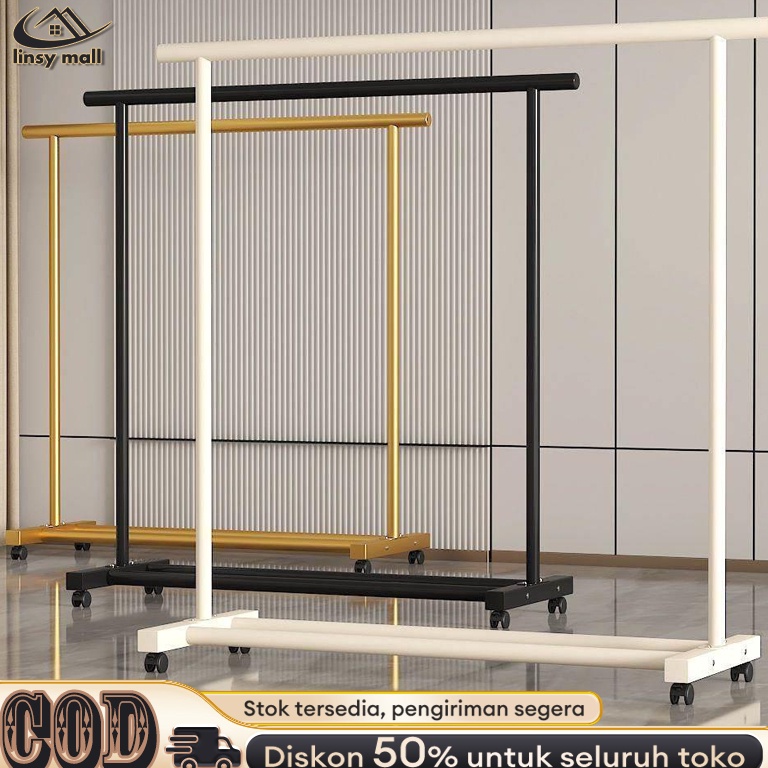 Jual Tren Kekinian Rak Gantungan Baju Serbaguna Gawang Baju Besi ...