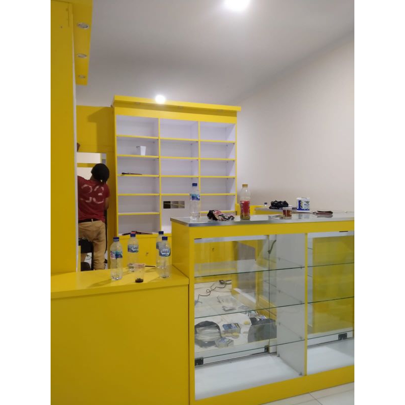 Jual ETALASE APOTEK KAYU CUSTOM&RAK DISPLAY OBAT SATU RUKO | Shopee ...