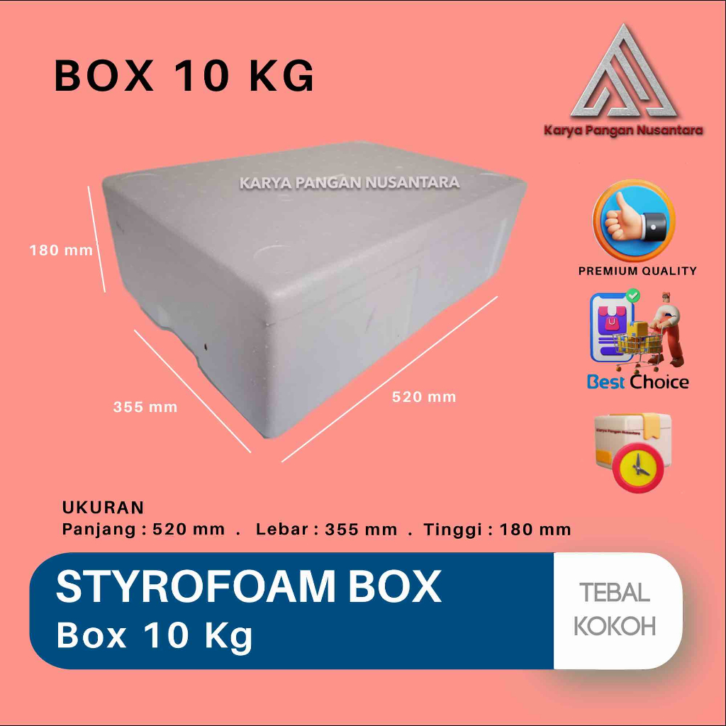 Jual STYROFOAM BOX 10 KG BOX ES BOX GABUS BOX STYROFOAM BOX-10 52x35 ...