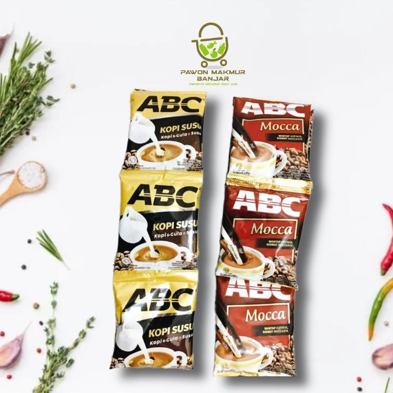 Jual KOPI ABC KOPI + GULA + SUSU & KOPI MOCCA / 1 RENTENG 10 x 30gr ...