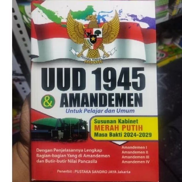 Jual Buku UUD 1945 dan Amandemen Kabinet Merah Putih 2024-2029 | Shopee Indonesia