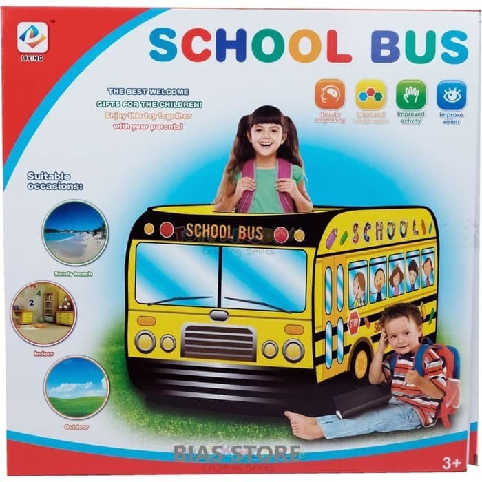 Jual Paso Tent School Bus/ Tenda Bermain Outdoor- Indoor | Shopee Indonesia
