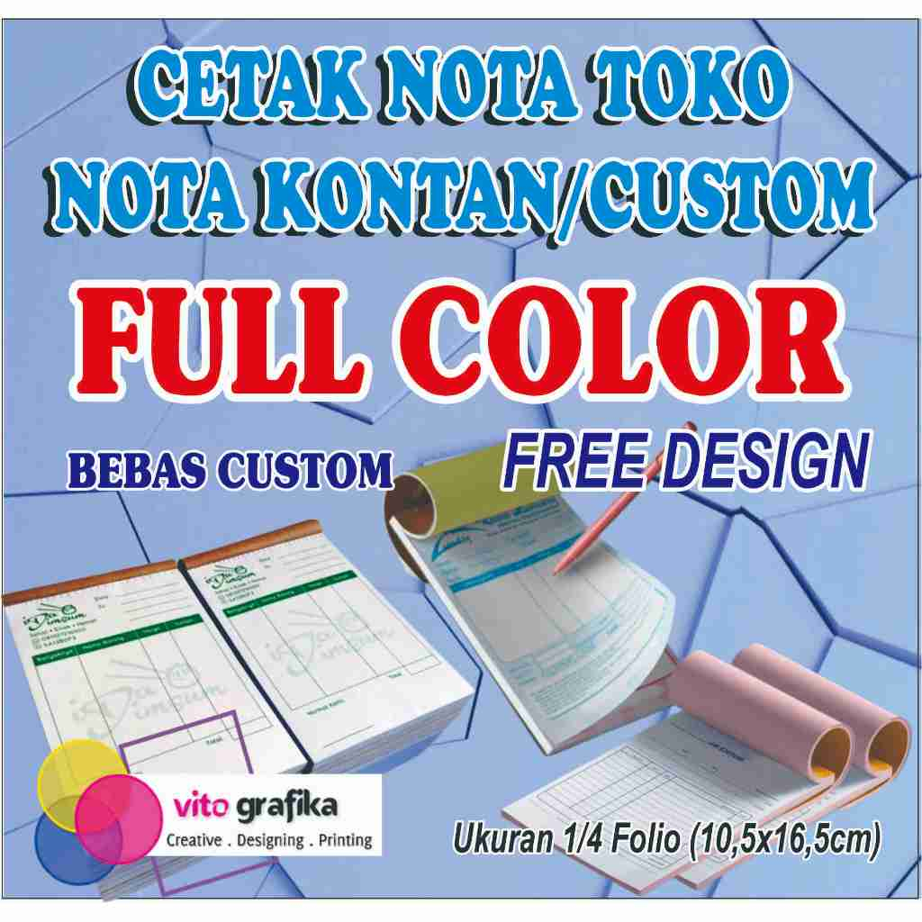Jual Promo Cetak Nota Full Color, Nota kontan, Nota Custom, Nota ...