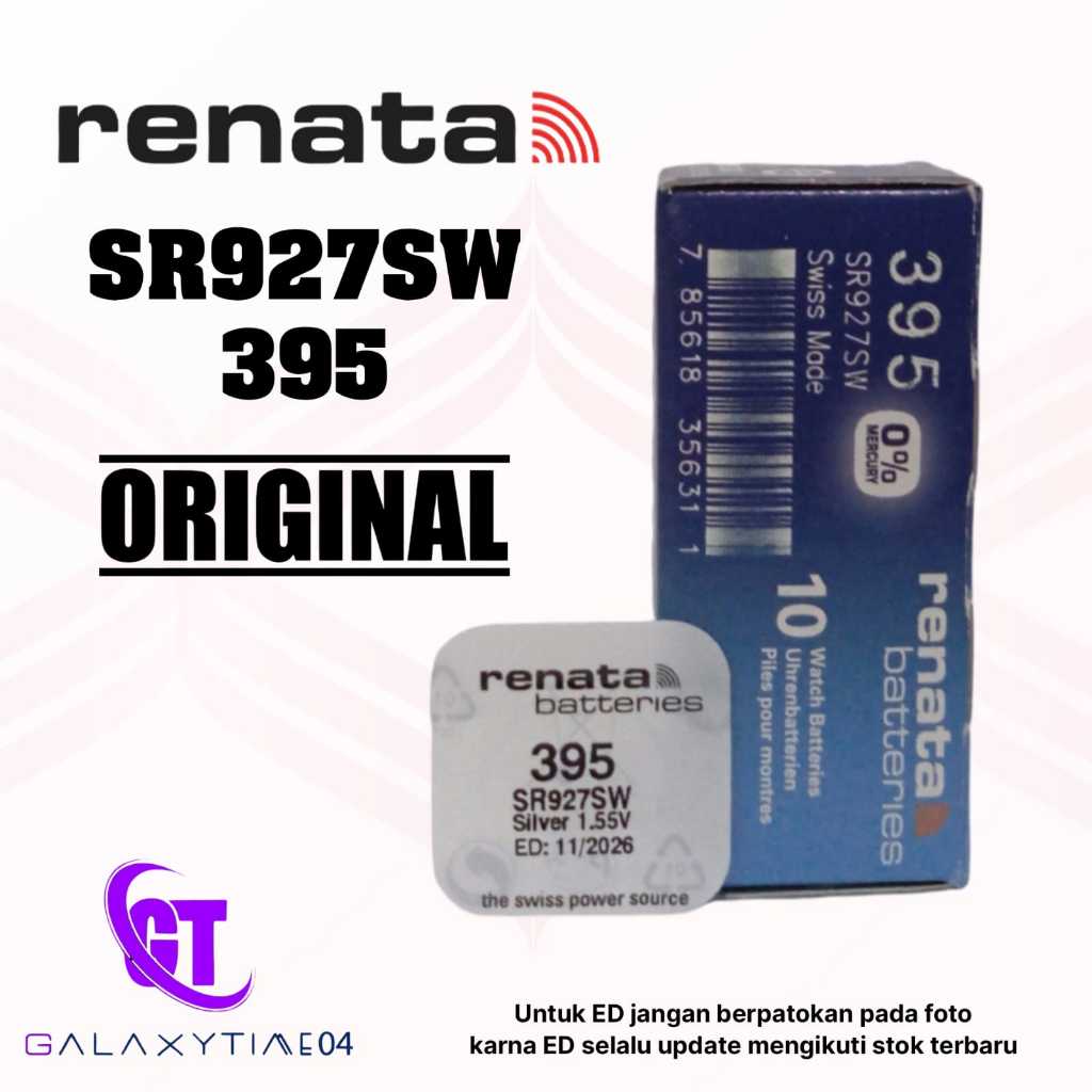 Jual Baterai Renata 395 SR927SW Original 1,55V Made In Swiss / Batrei ...