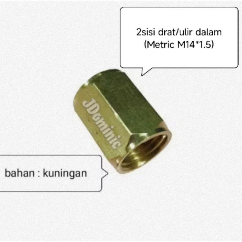 Jual drat dalam metric M14 * 1.5 ganda ISO - double naple napple nepel ...