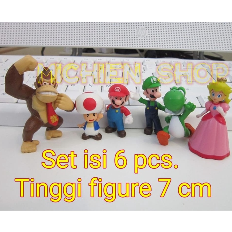 Jual Kejar Kejutan Super Mario Bros Set isi 6pcsMiniatur Pajangan ...