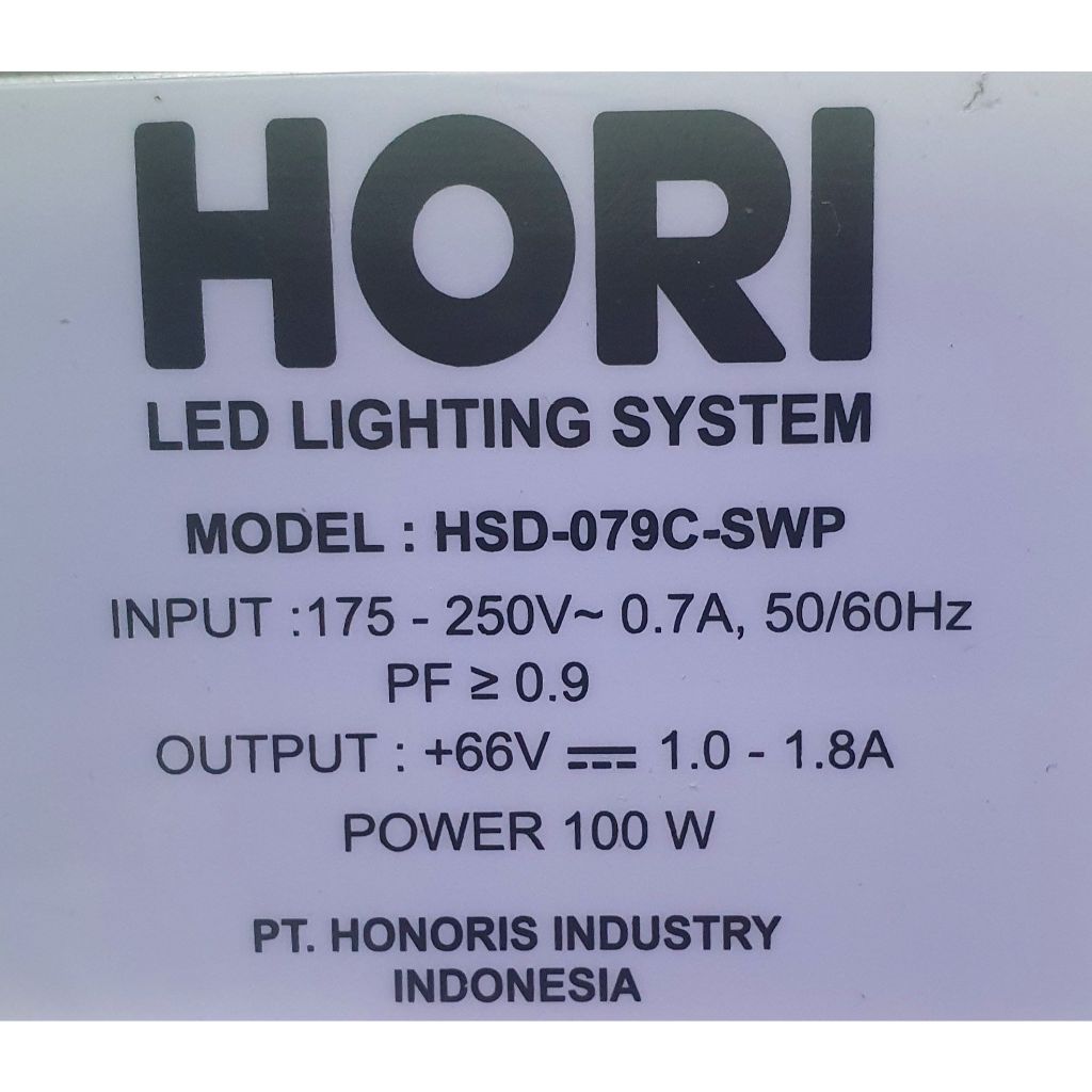 Jual Hori LED lighting system' model HSD-079C-SWP (100 WATT) | Shopee ...