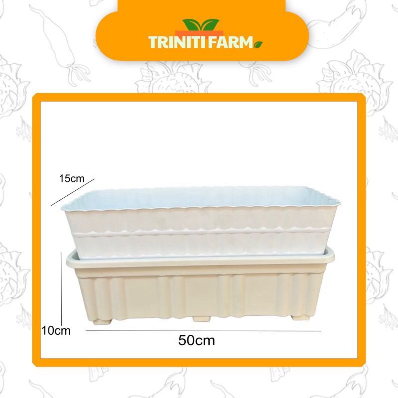 Jual Pot Bunga/Pot Tanaman/Pot plastik panjang/Pot aesthetic/Pot ...