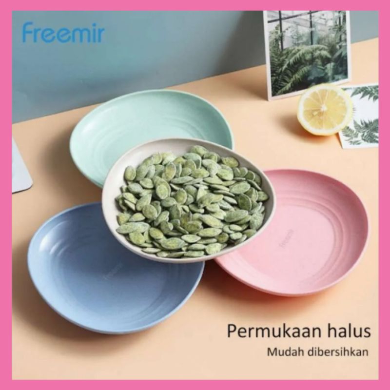 Jual Piring Set Freemir 4pcs Piring Segitiga Piring Makan Wheat Straw ...