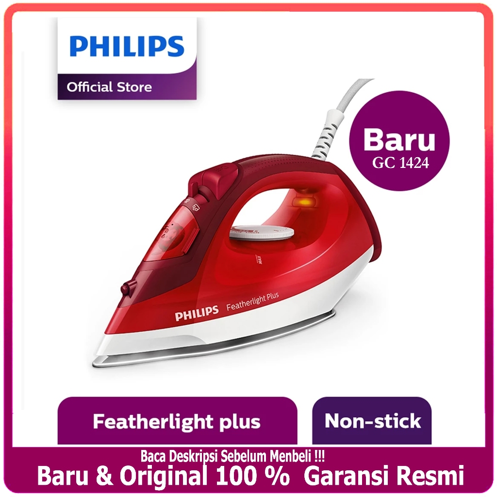 Jual PHILIPS GC1424 Setrika Uap / Setrika Philips Steamer Iron GC-1424/ ...
