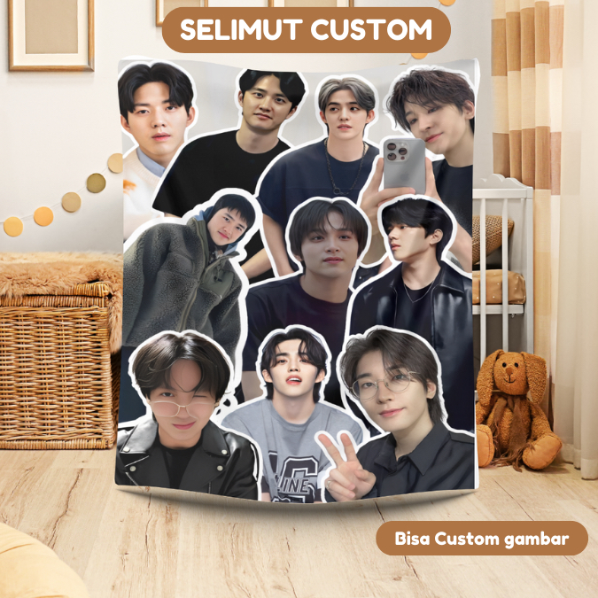 Jual Selimut Custom Bisa Request Foto Selimut Custom Gambar Kpop ukuran ...