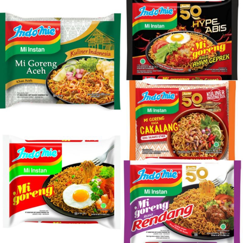 Jual INDOFOOD Indomie Mi Goreng | Mi Aceh | Mi Ayam Geprek| Cakalang ...