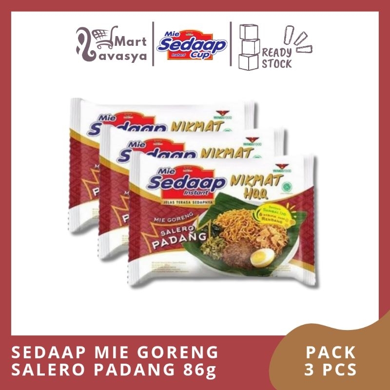 Jual SEDAAP MIE GORENG SALERO PADANG 86g - 1 PACK (3PCS) - KOTA BANDUNG - LAVASYA MART | Shopee ...