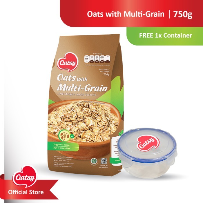Jual OATSY Oats With Multi Grain 750gr Free Container | Shopee Indonesia